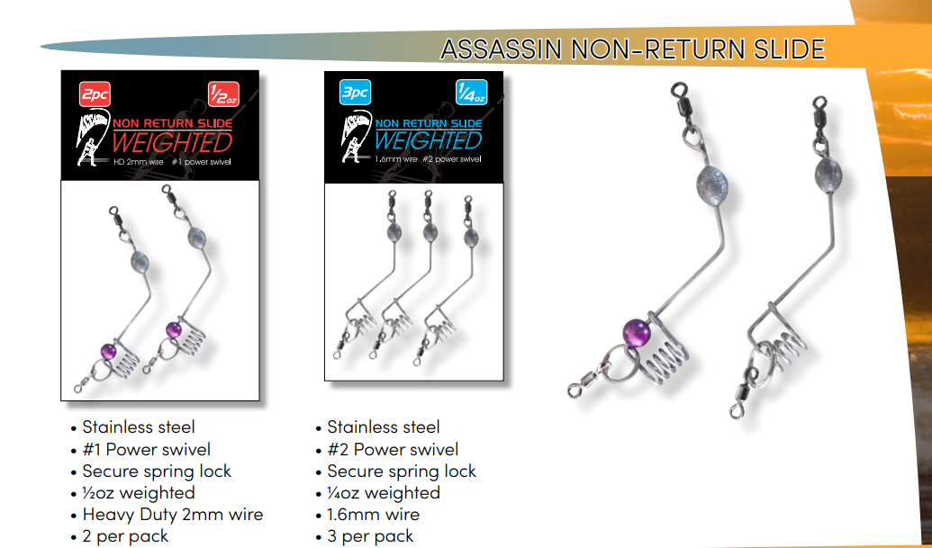 Assassin Non Weighted Non Return Slide Whiteys Tackle